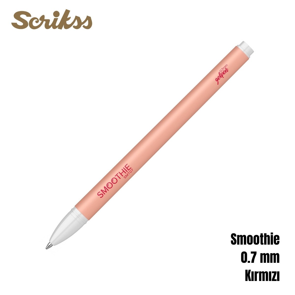 Scrikss Smoothie Jel Kalem 0.7mm Kırmızı - 50,00 TL | Hakikat Kırtasiye