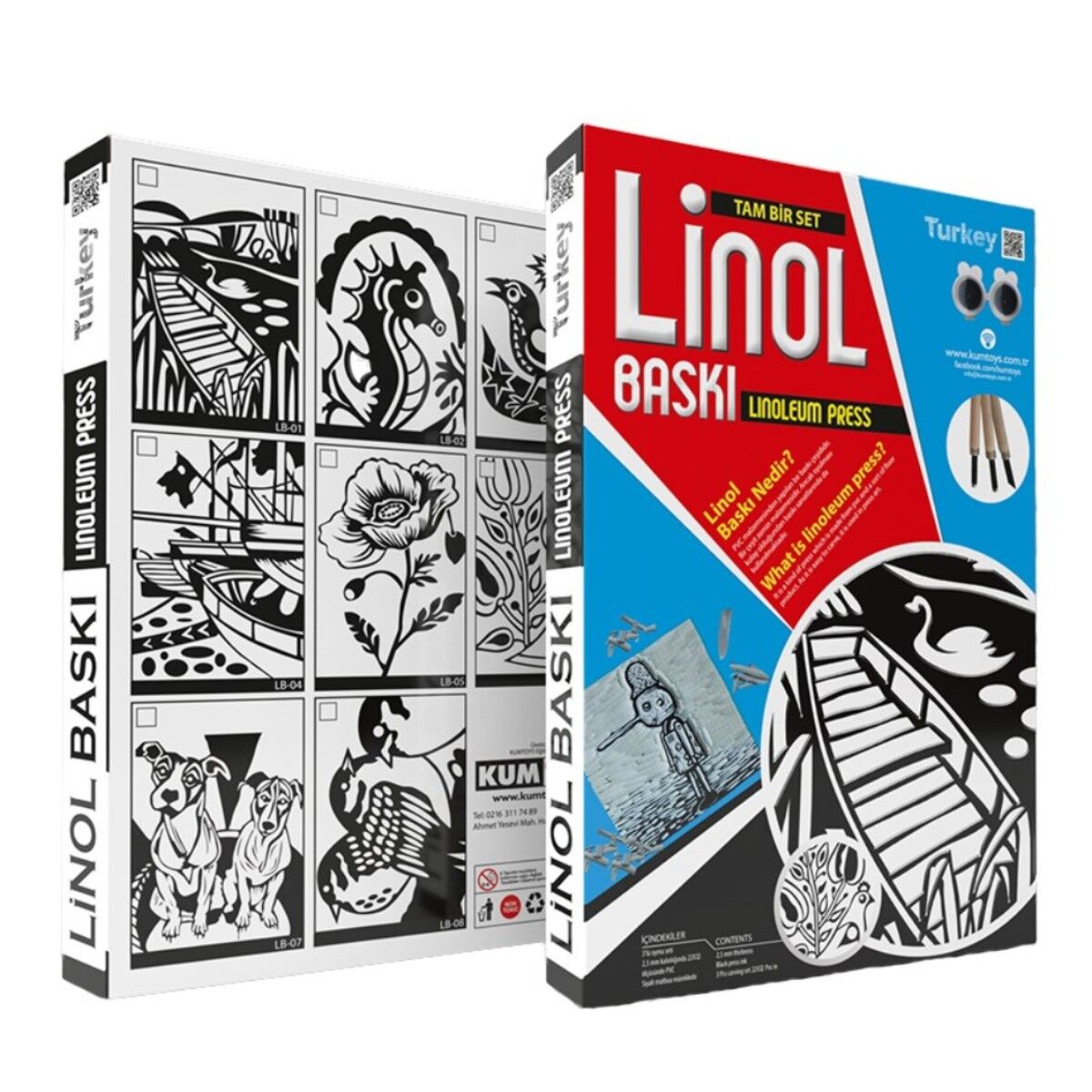 Kumtoys Tam Bir Set Linol Baskı 22x32cm 2.5mm LB-08 Kuşlar - 340,00 TL ...