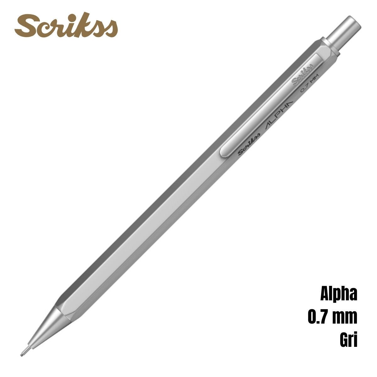 Scrikss Versatil Kalem Alpha 0.7mm Gri - 115,00 TL | Hakikat Kırtasiye