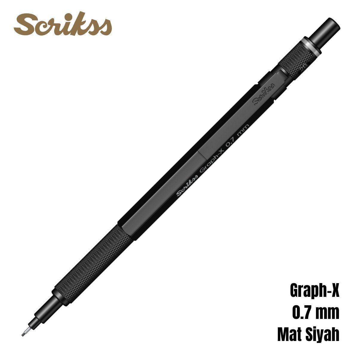 Scrikss Versatil Kalem Graph-X 0.7mm Mat Siyah - 290,00 TL | Hakikat ...