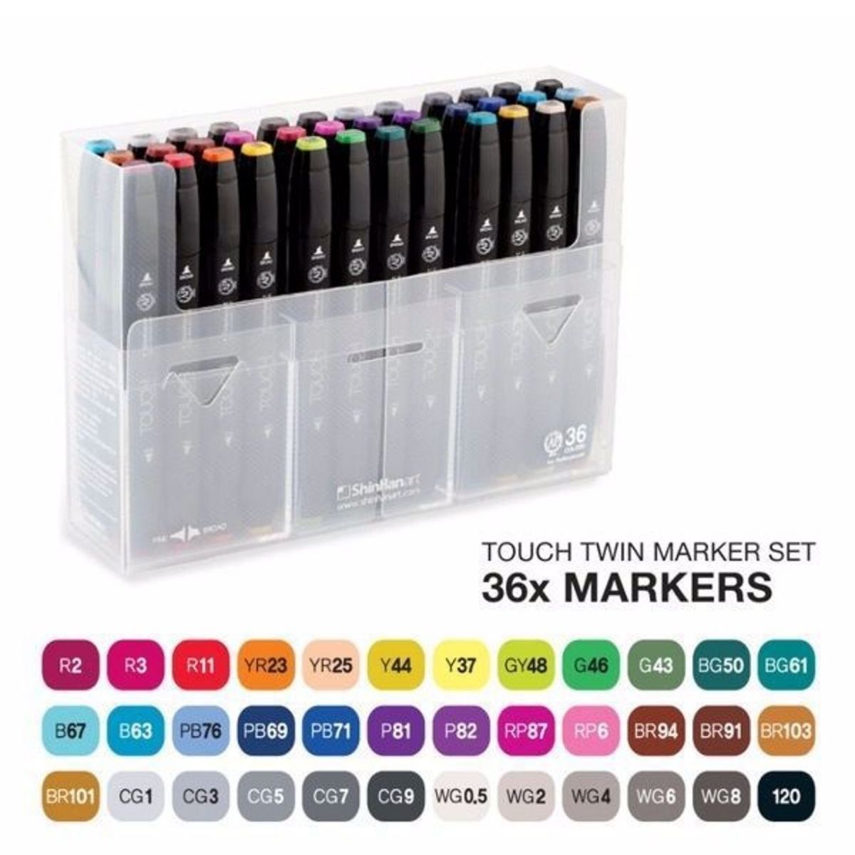 ShinHan Art Touch Twin Marker 36lı Set - 4.470,00 TL | Hakikat Kırtasiye